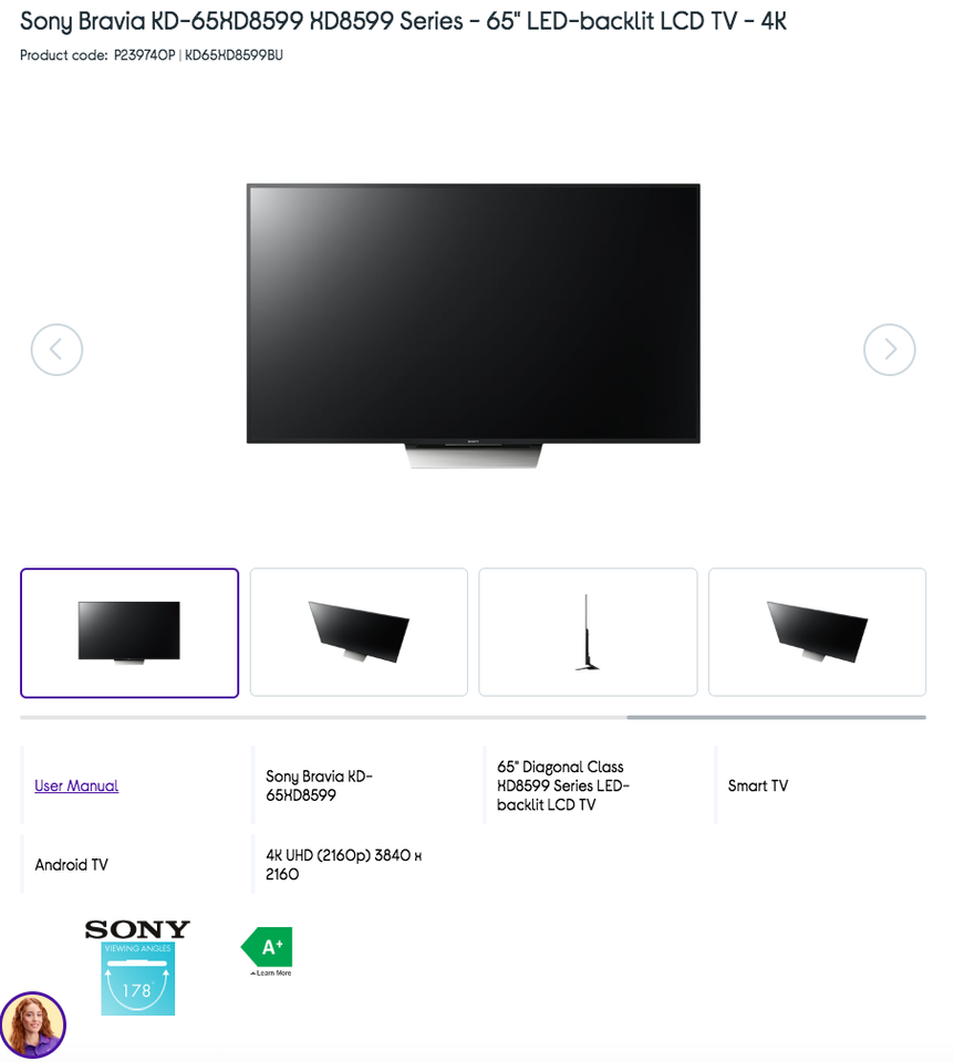 65 Inch Sony KD-65XD8599 4K HDR IPS 10-bit TRILUMINOS Android TV | eBay UK