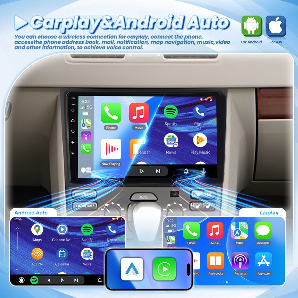 4+64GB 10'' For Volvo XC90 2004-14 Android 15 Car Stereo Radio GPS NAVI ...