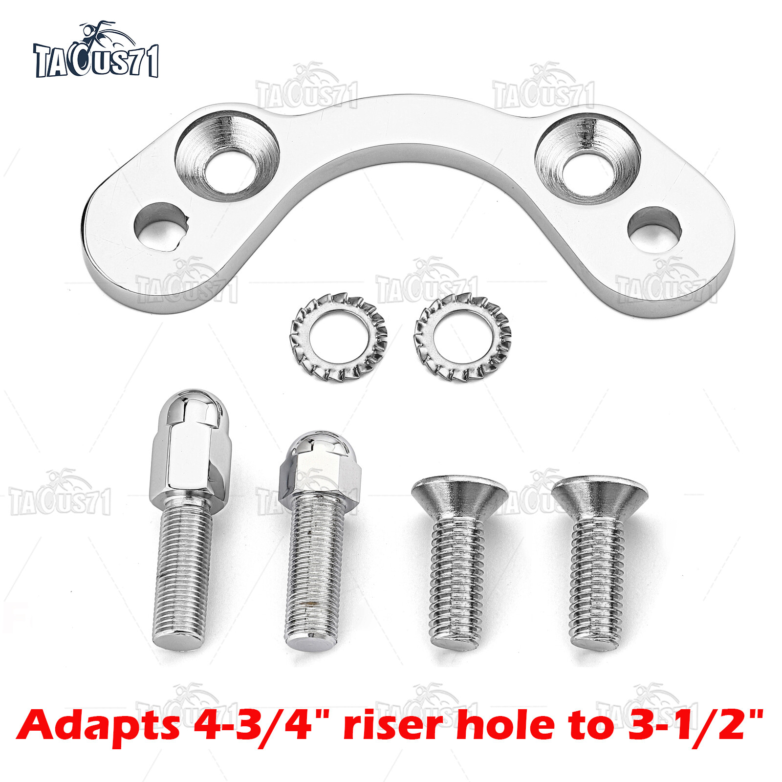 Springer Handlebar Tree Adapter Top Clamp 3.5" Wide Riser Fit For ...