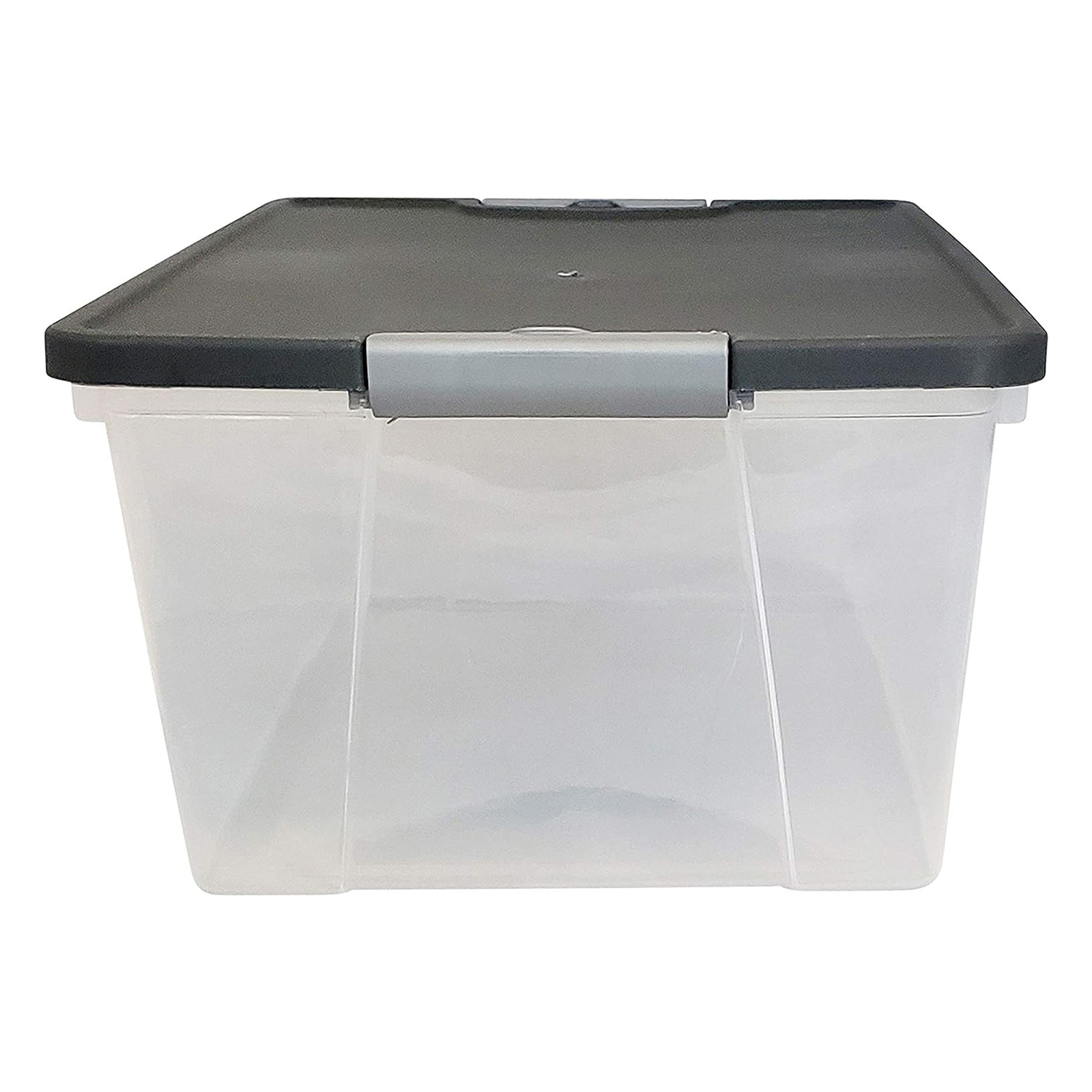 Homz 15 Qt Stackable Plastic Storage Container w/Snaplock Lid, Gray (4 ...