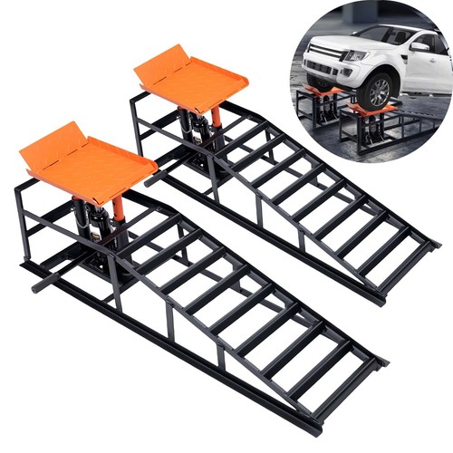 2PK Heavy Duty Auto Car Truck Service Ramps Lifts Hydraulic Lift 5 Ton ...