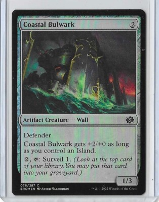 MTG Coastal Bulwark FOIL The Brothers' War (BRO) Common Magic #076/287 ...