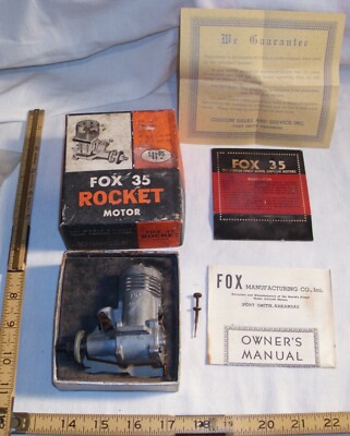 FOX 35 ROCKET RC ENGINE FOR GAS AIRPLANE OR TETHER CAR BOXED | eBay