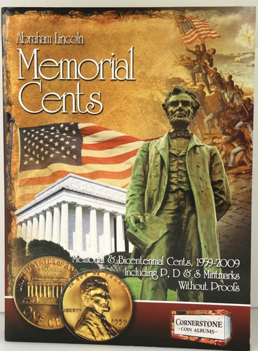 1959-2009 1c PDS Lincoln Memorial Cents in Cornerstone Coin Album Lot ...