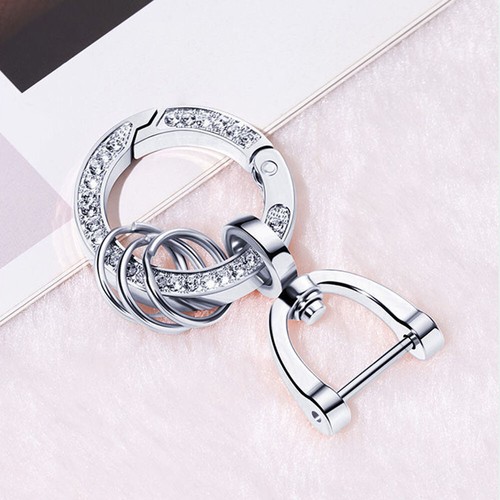 Zinc Alloy Rhinestone Strong Keyring Split Rings Key Chain Ring Link 8 ...