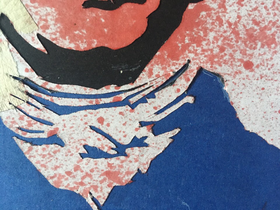 Collage Sur Papier Peinture Edgar Allan Poe Graffiti Portrait | eBay