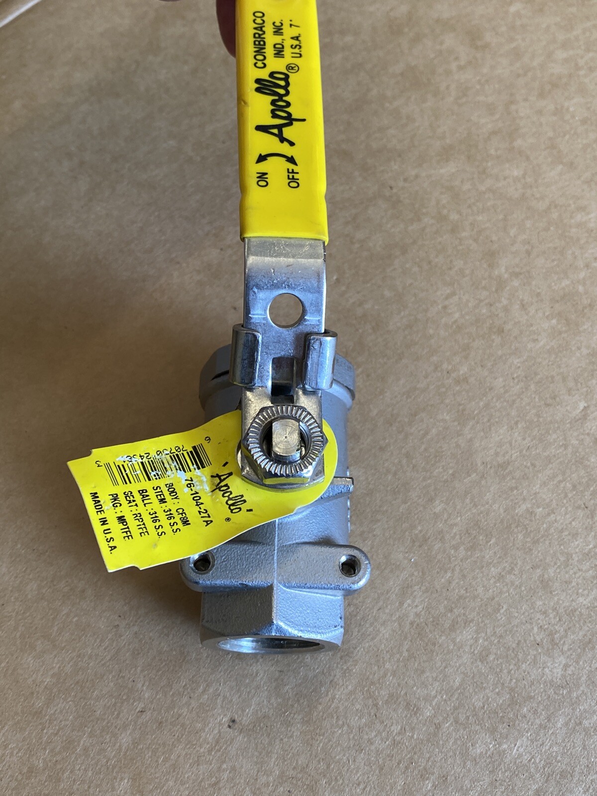 Apollo 76-100 Series Stainless Steel Ball Valve Latch-Lock Lever 3/4 ...