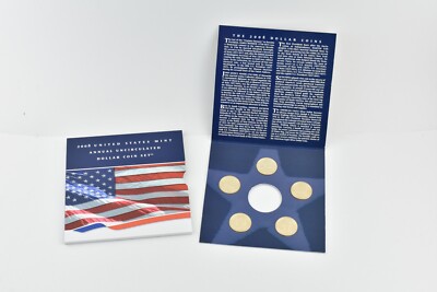 2008 US Mint Annual Presidential & Sacagawea Dollar UNC 5 Coin Set No ...