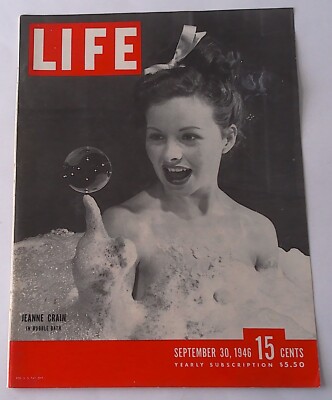 Life Magazine ( Jeanne Crain ) COVER ONLY September 30, 1946 | eBay