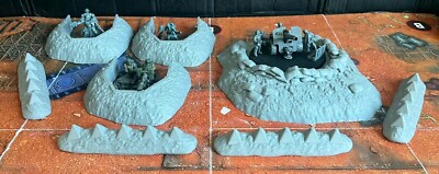 Table Top terrain scenery. Tank Traps, Tank Emplacement And Gun ...