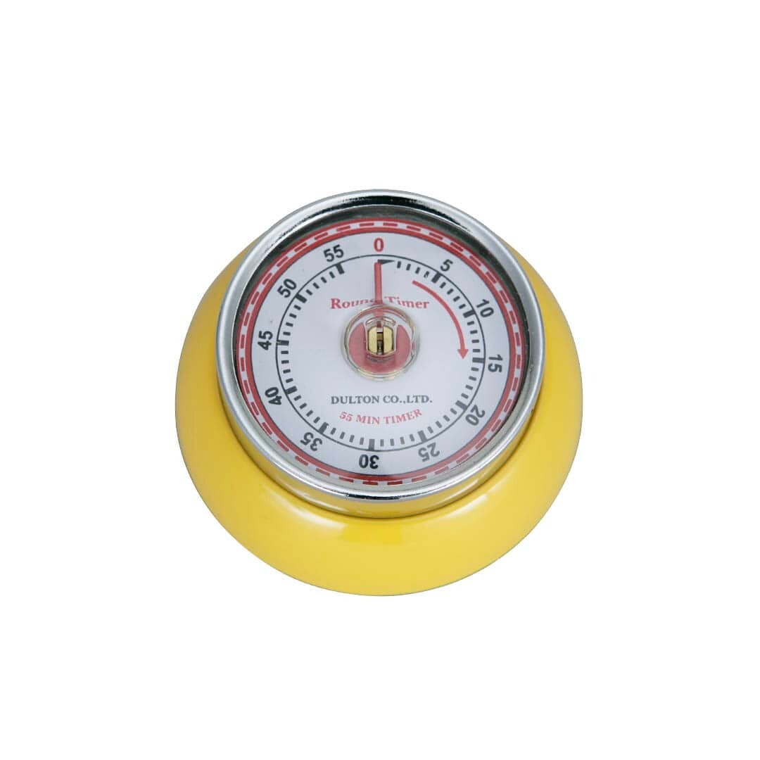 Dulton Kitchen Timer Vintage Retro Style Magnetic Yellow W7cm ( 2.8in ...