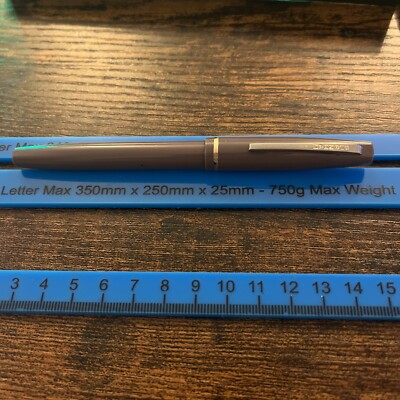 vintage grey Burnham fountain pen B48 Medium England | eBay UK