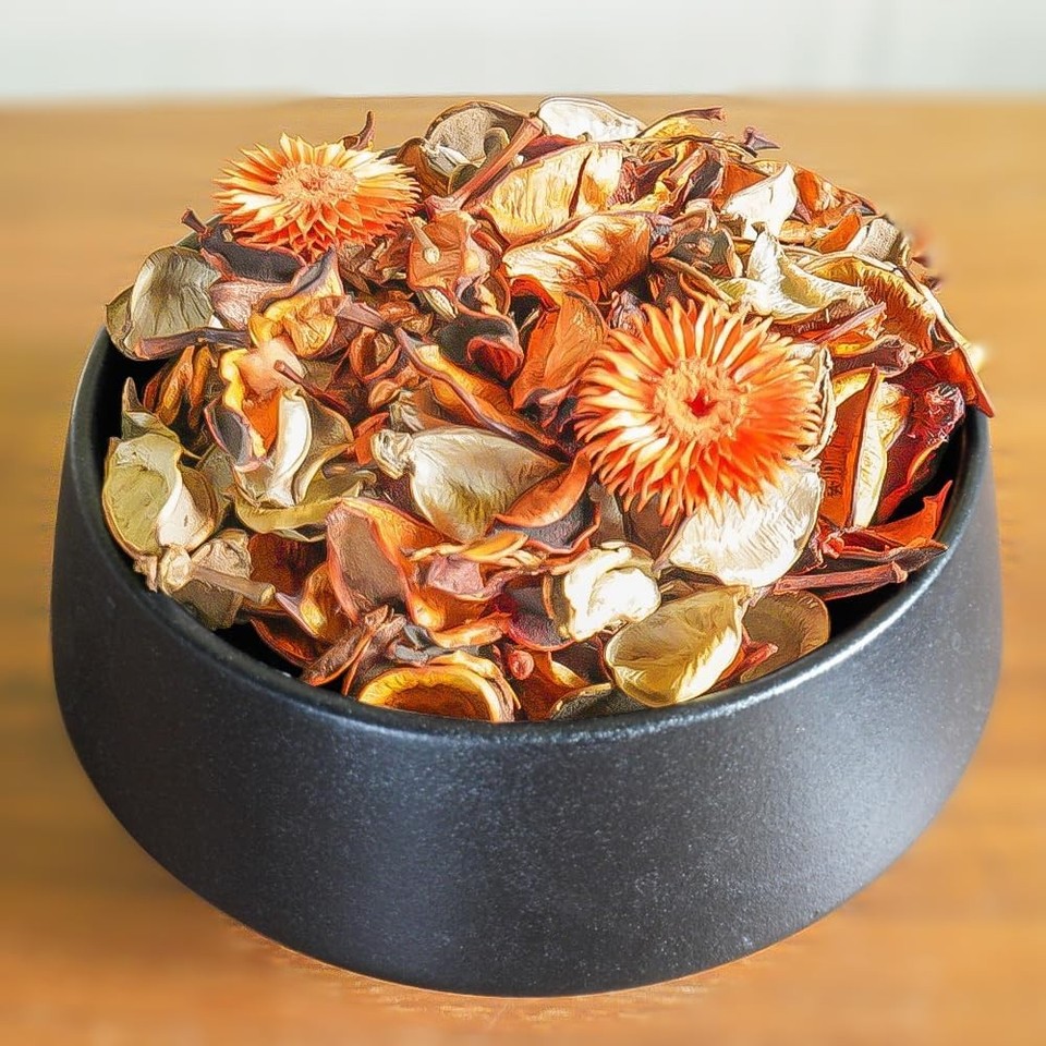 Rina Autumn Pot pourri,Orange Scented Pot Pourri Dried Flower, | eBay