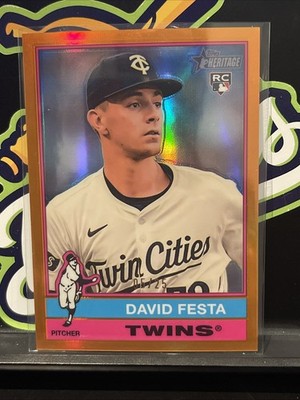 Topps Heritage 2025 - David Festa - Orange Refractor /25 Minnesota ...