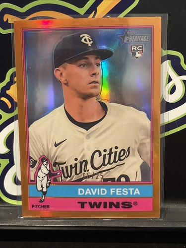 Topps Heritage 2025 - David Festa - Orange Refractor /25 Minnesota ...