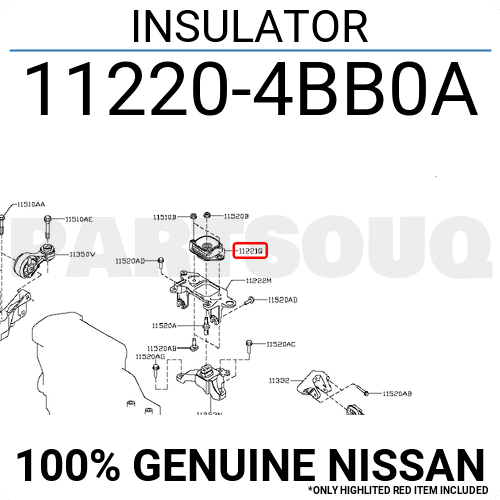 112204BB0A Genuine Nissan INSULATOR 11220-4BB0A | eBay