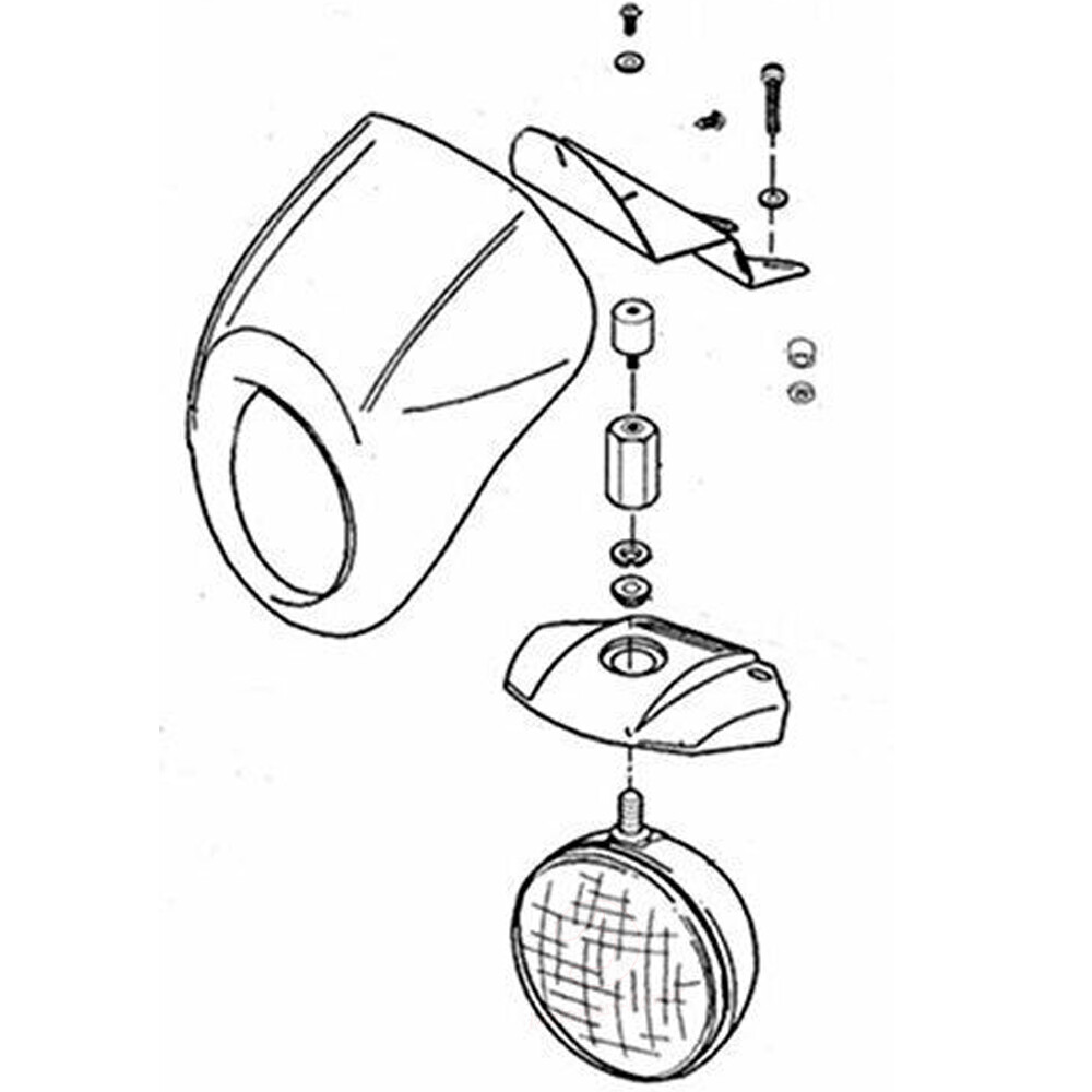 For Harley Sportster XL 883 1200 Dyna Racer Front Cowl Headlight ...