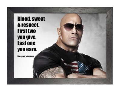 Dwayne Johnson 3 The Rock American Actor Poster Wrestler Motivation ...