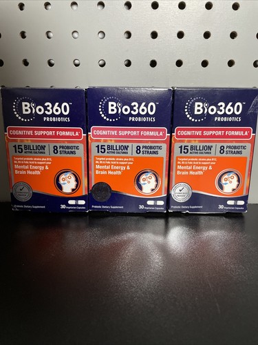 x3 Bio 360 Probiotics Cognitive Support - 15 Billion 30 Capsules ...