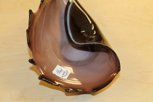 Macocha Poland Art Glass Hand Blown Conch Shell Centerpiece Bowl Pre ...