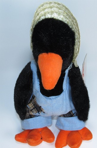 TY ATTIC TREASURE CAWLEY Crow Retired Jointed Plush Collectible Heart ...