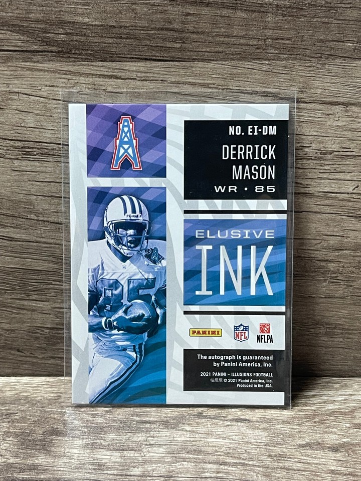 2021 Illusions Elusive Ink /99 Derrick Mason #EI-DM.1 Auto Tennessee ...