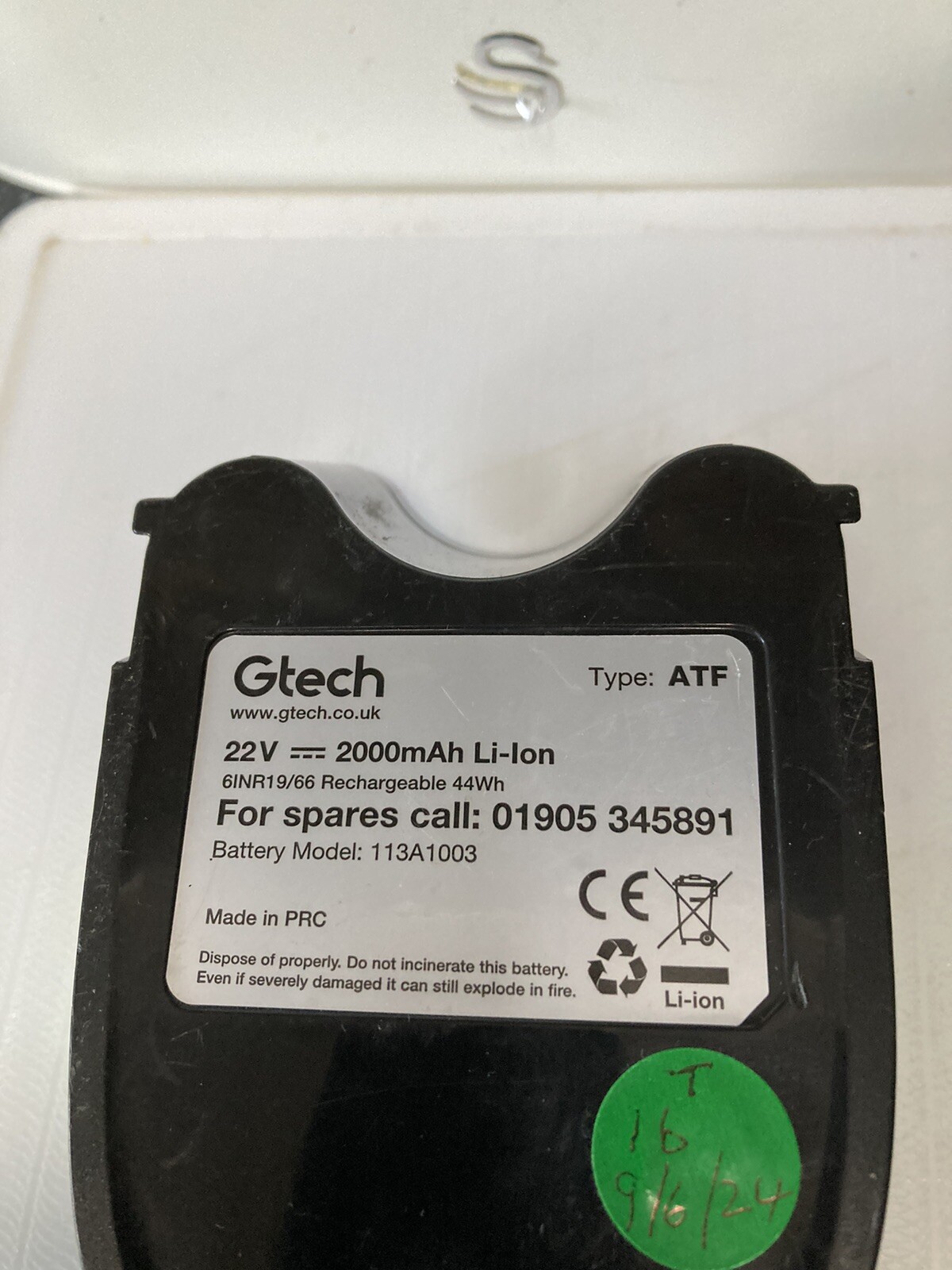 GTECH Multi Mk2 ATF Battery Only (faulty) Model 113A1003 for sale ...