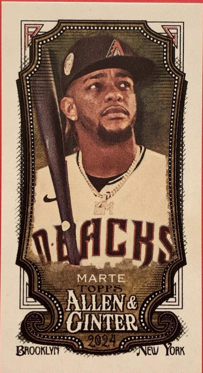 2024 Topps Allen & Ginter - Ketel Marte #74 Mini Brooklyn Back /25 for ...