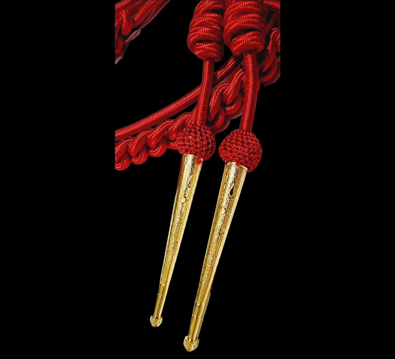British Army Shoulder Aiguillette shineSilk Silk/Army Aiguillette Red ...
