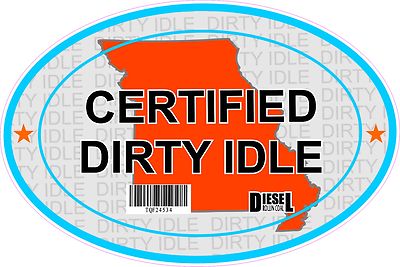 Certified Dirty Idle Sticker not Clean Idle Sicker MISSOURI | eBay