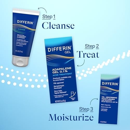 Differin Acne Treatment Gel, Retinoid Treatment for Face with 0.1% Adapalene | eBay