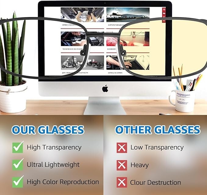 TJUTR Fashion Clear Glasses Non Prescription Fake Glasses for Women ...