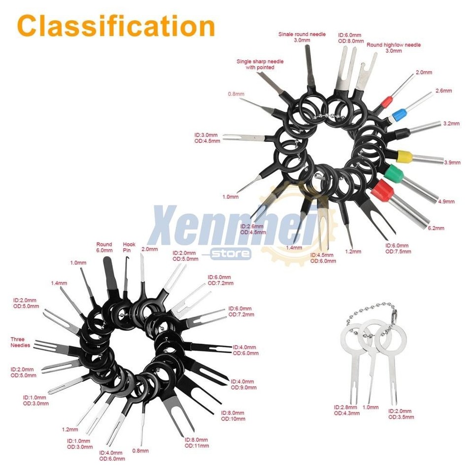 Pin Ejector Wire Kit Extractor Connector Terminal Removal Tool For Car ...