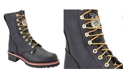 Georgia Boot Steel Toe Logger Work Boots Mens Size 11W Black Leather ...