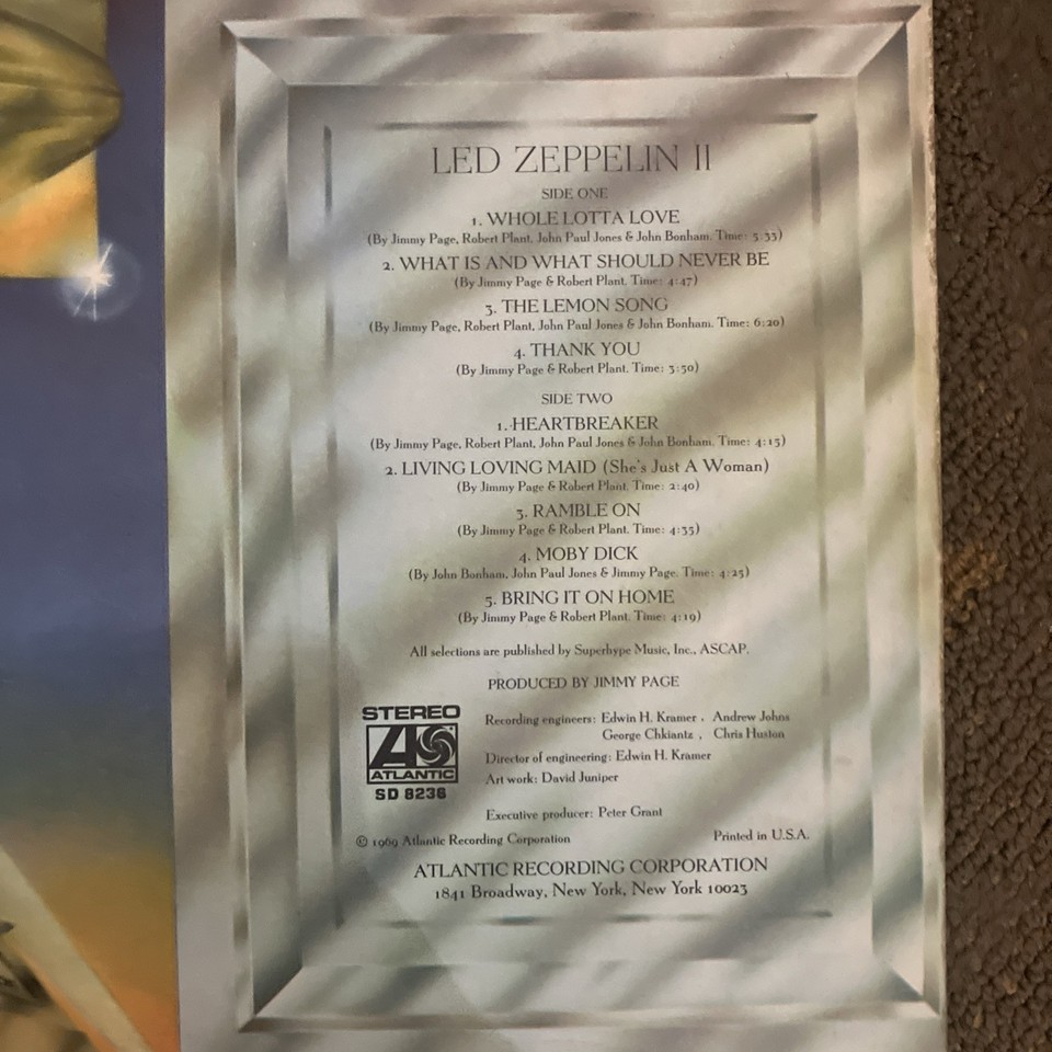 Led Zeppelin II Vinyl RL SS SD 8236 First Pressing 1969 | eBay