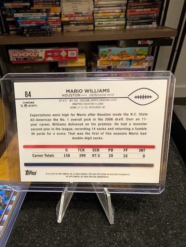 2024 Topps Chrome Football Mario Williams Gold /50 Houston TEXANS | eBay