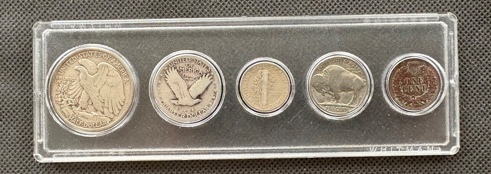 American Obsolete Collection US Coin Set 90% Silver Half, Quarter, Dime ...