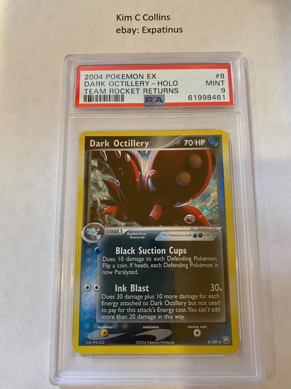 Pokemon 2004 Team Rocket Returns Dark Octillery Holo #8 PSA 9 Mint | eBay
