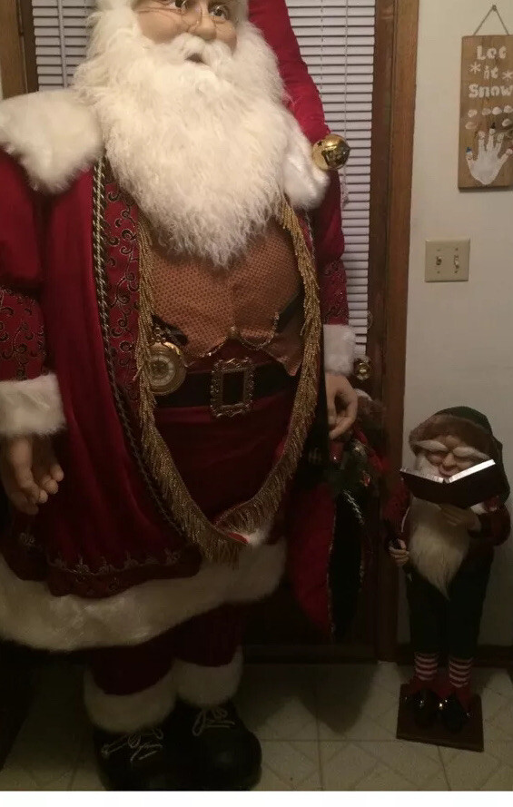 🎄MEMBER’S MARK LIFE SIZE COLLECTOR’S SANTA CLAUS & ANIMATED ELF | eBay