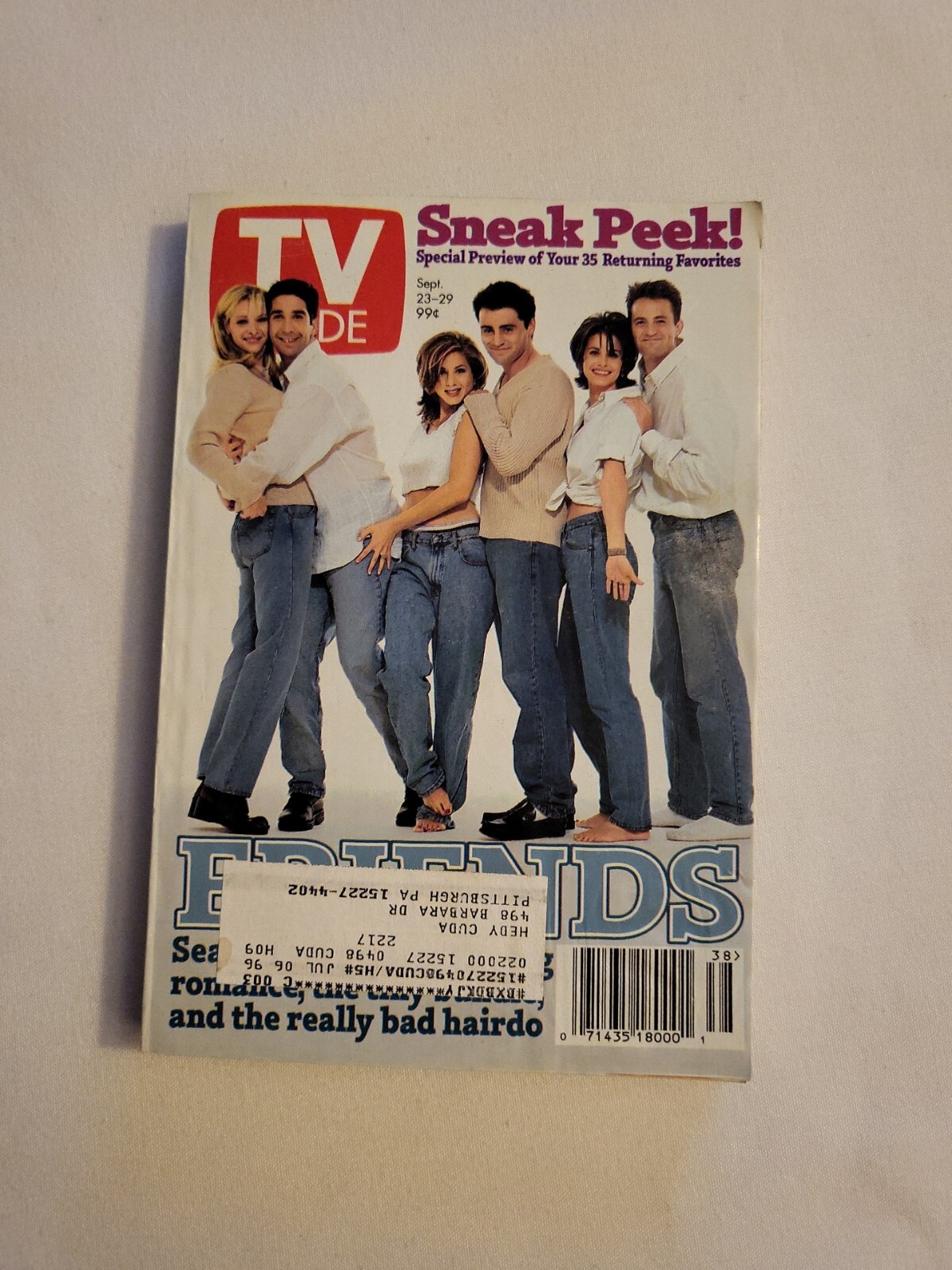 1995 September 23-29, TV Guide, Friends, (SM1) | eBay