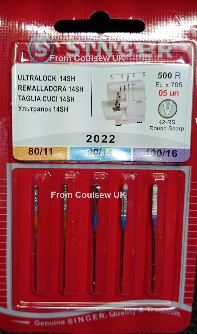 SINGER SEWING MACHINE OVERLOCKER NEEDLES Mixed 2022 14SH,14T,14HD,S14 ...