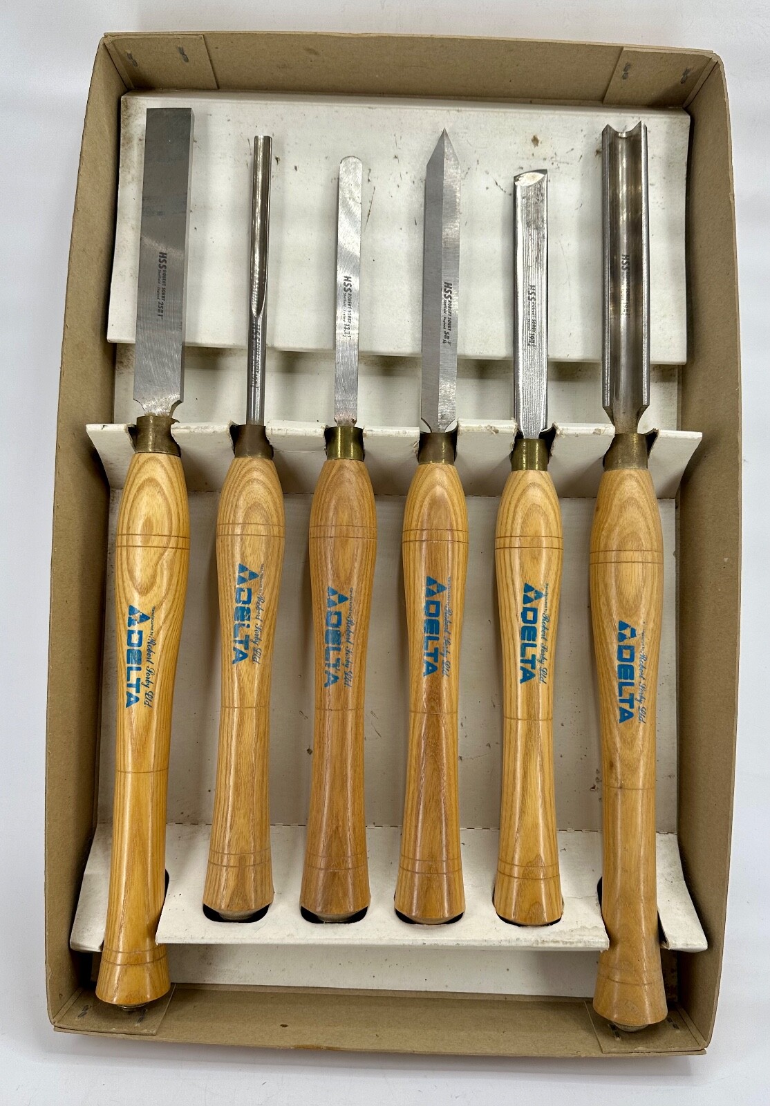 Robert Sorby for DELTA #46-640 Set of 6 Wood Turning Chisels Box (5889 ...