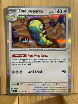 Dundunsparce 129/162 Holo Rare Temporal Forces Pokemon Scarlet & Violet ...
