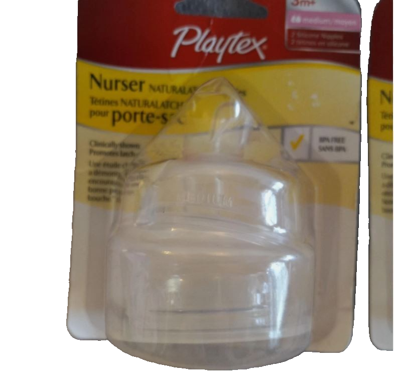 2 Packs Playtex Nurser Naturalatch Baby Bottle Nipples 3+ Months Medium ...