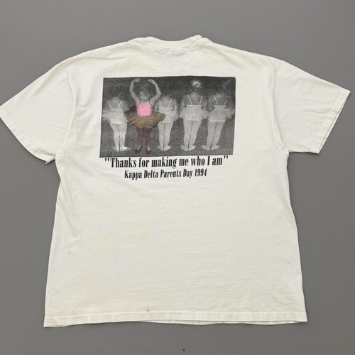Vintage 90s Fraternity Shirt Parent Weekend Ballerina White Single ...