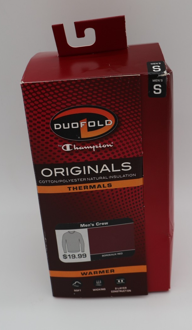 Duofold by Champion Thermals Men's Long-Sleeve Base-Layer Red Small ...