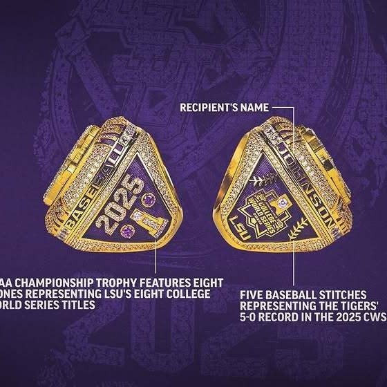 NCAA 2025 LSU Louisiana University Baseball Ring SIZE 11 | eBay