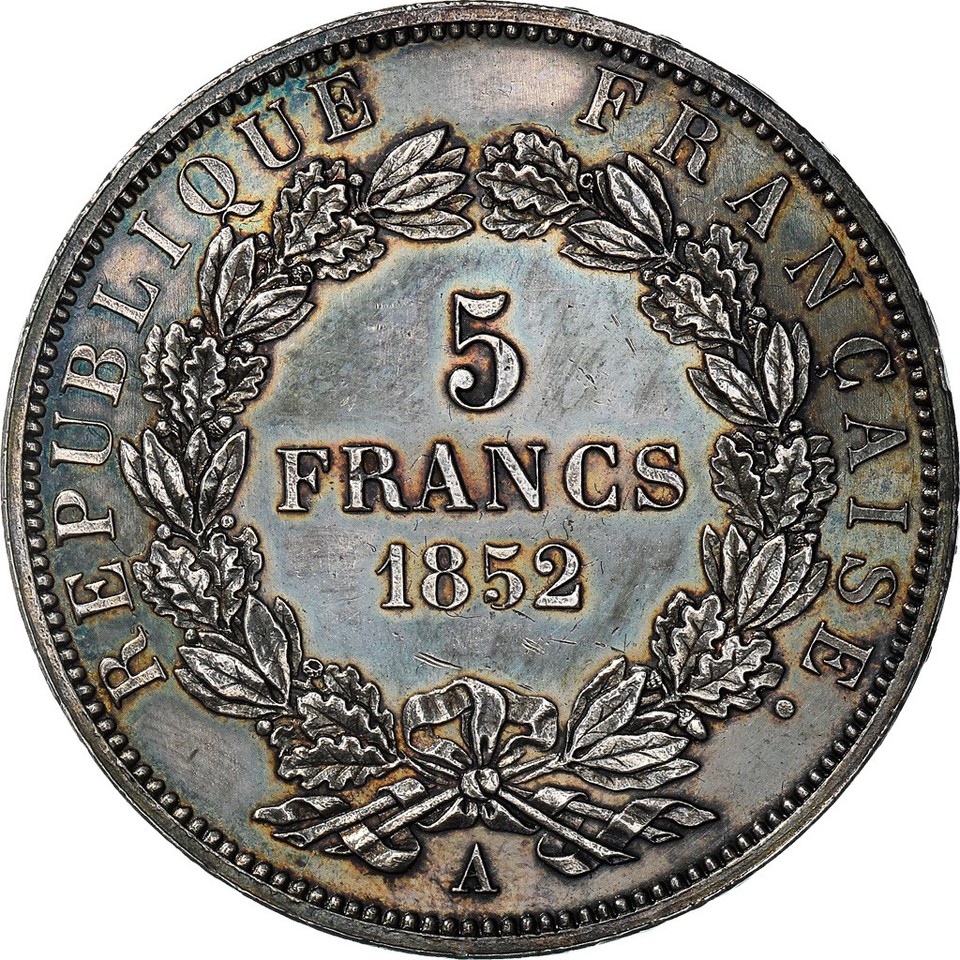 [#970815] Frankreich, Louis-Napoléon Bonaparte, 5 Francs, 1852, Paris ...