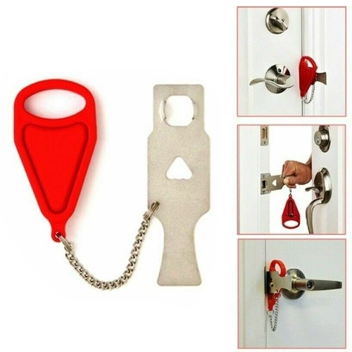 Portable Door Lock Hardware Safety Security Tool for Home Privacy ...