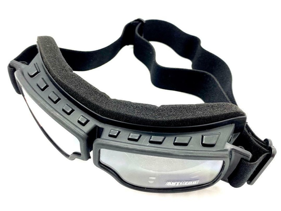 MOTORCYCLE Riding Padded Safety Protective GOGGLES Anti-Fog Lens Fit ...